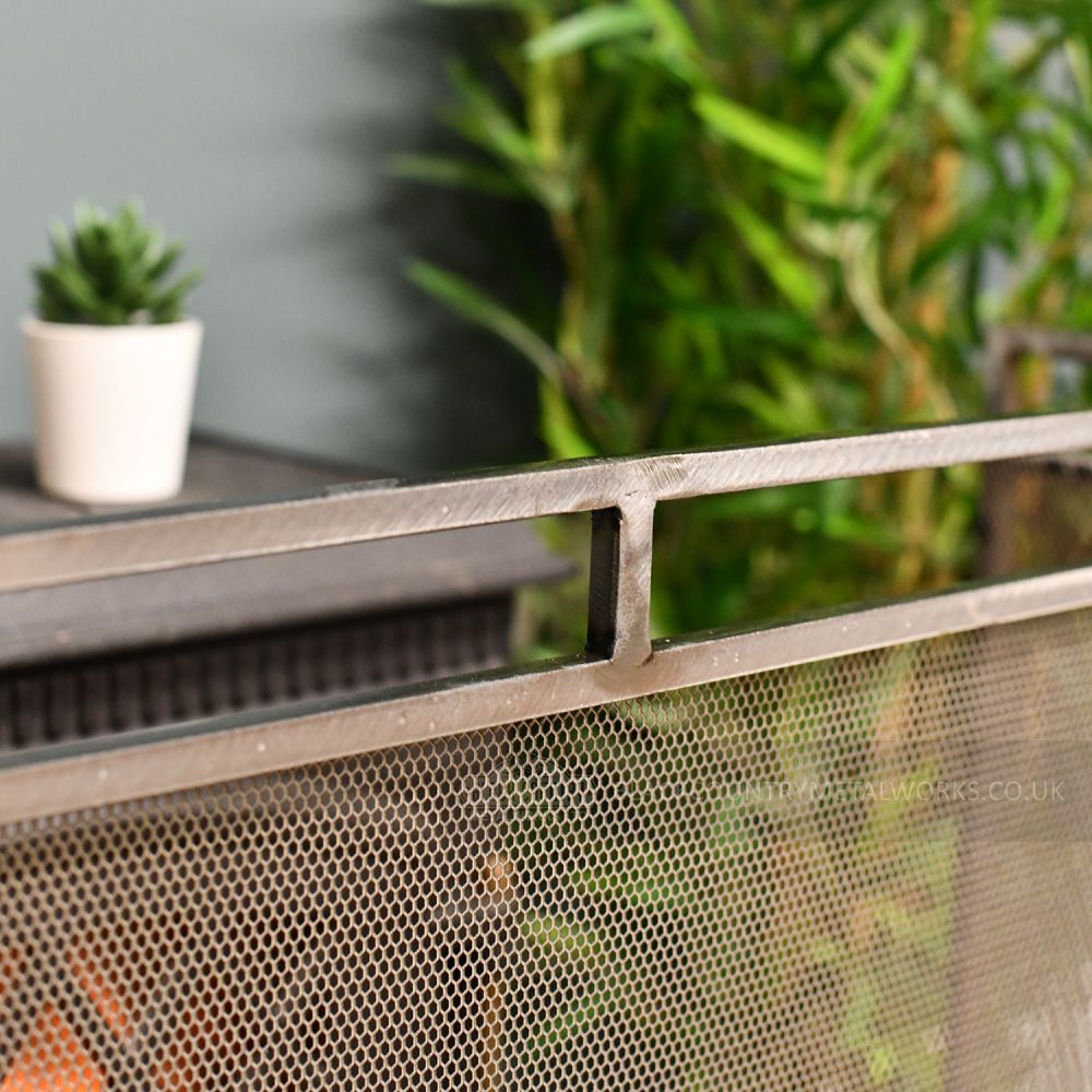 Stainless Steel Double Rail Fire Guard | Black Country Metalworks
