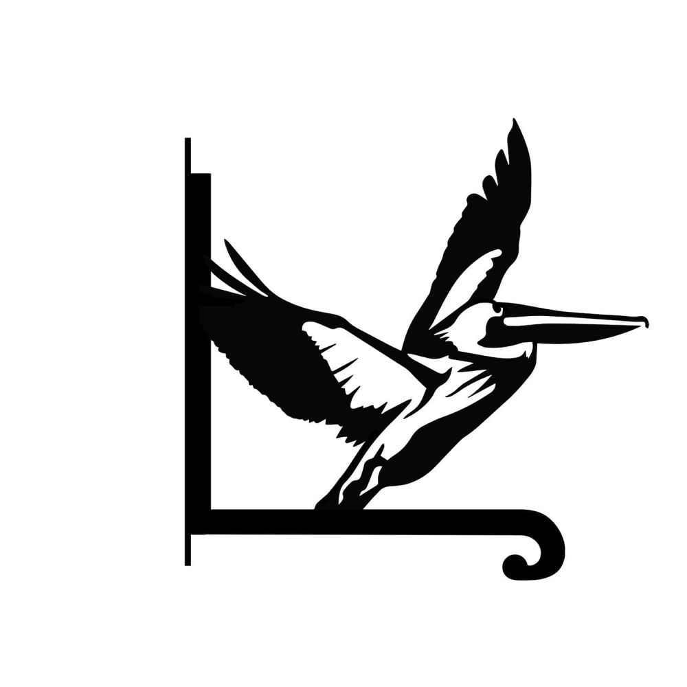 Steel Flying Pelican Hanging Basket Bracket | Black Country Metalworks