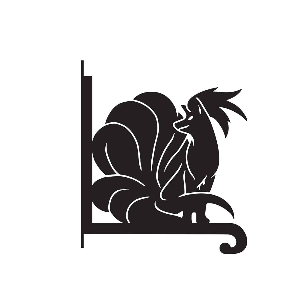 Steel Generation I Fox Character Hanging Basket Bracket | Black Country ...