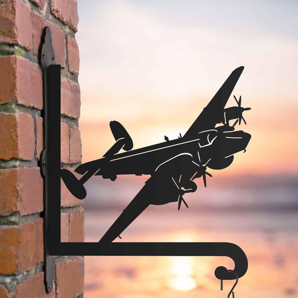 Steel RAF Avro Shackleton Hanging Basket Bracket | Black Country Metalworks