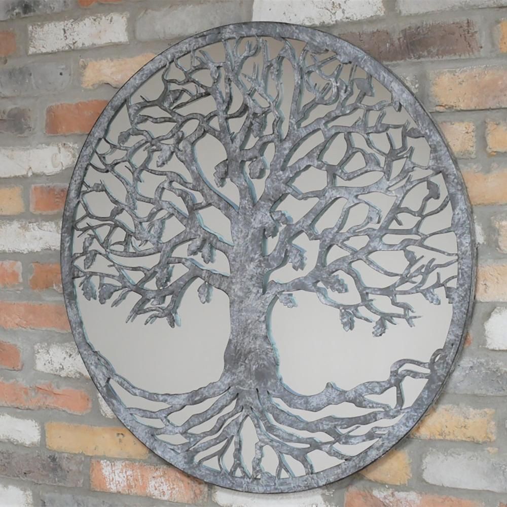 Stunning Natural Steel "Tree of Life" Wall Mirror | Black Country ...