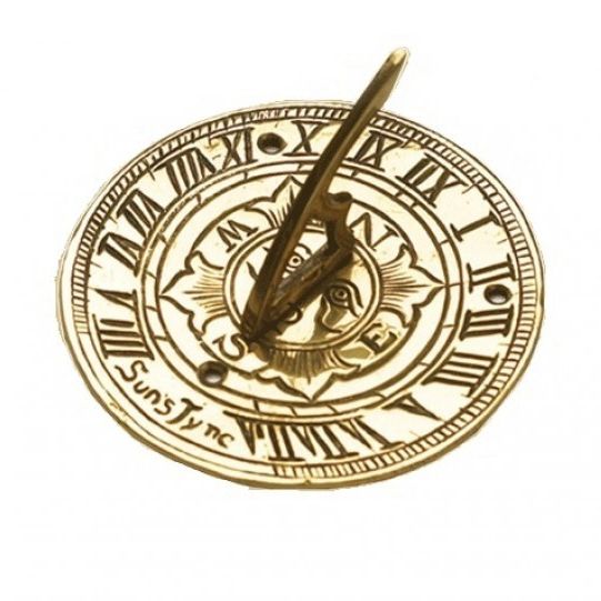 Polished Brass 'Suns Tyne' Mini Sundial - 95mm | Black Country Metalworks