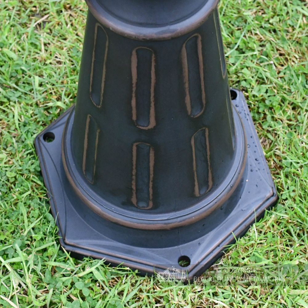 'The Elersburg' Dark Bronze Fluted Lamp Post 2.39m | Black Country ...