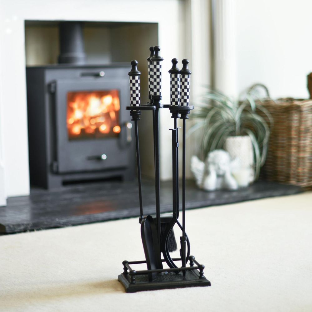 "The Ludos" Checkered White & Black Companion Set | Black Country ...