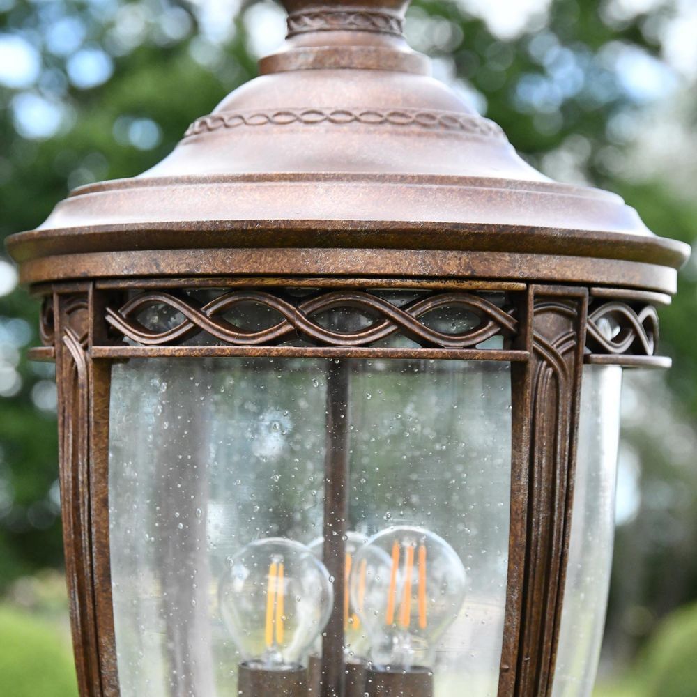 'The Ruxton' Bronze Manor Style Garden Lamp Post 2.4m | Black Country ...