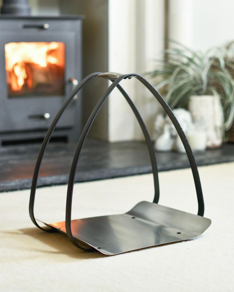 "The Ternion" Contemporary Log Holder | Black Country Metalworks