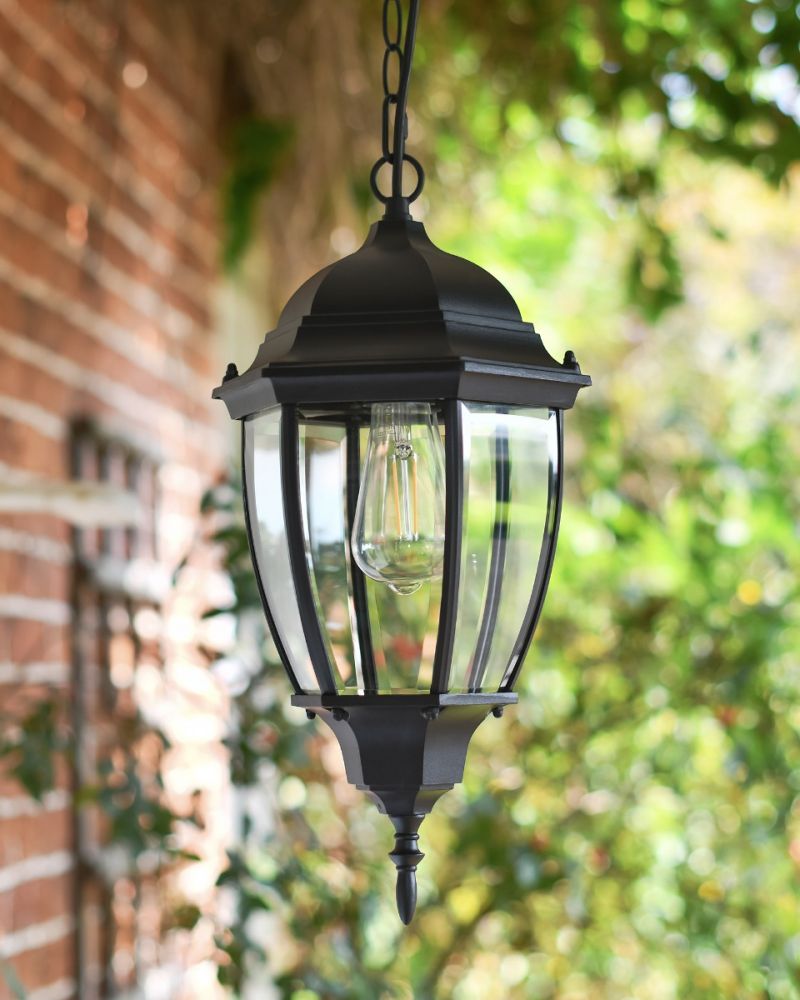 Hanging Porch Lanterns | For Entrances, Canopies, Verandas | Black ...