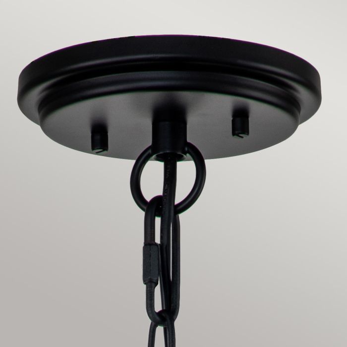 "Thorpe" Single Bulb Hanging Chain Lantern in Midnight Black | Black ...