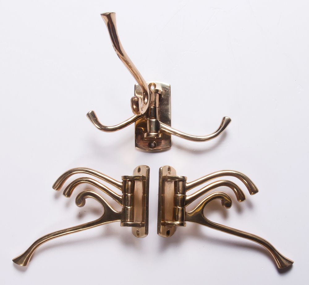 3 Prong Brass "Swivel" Hook | Black Country Metalworks