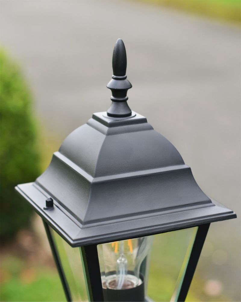 'Chelsea' Black Traditional Pillar Light | Black Country Metalworks