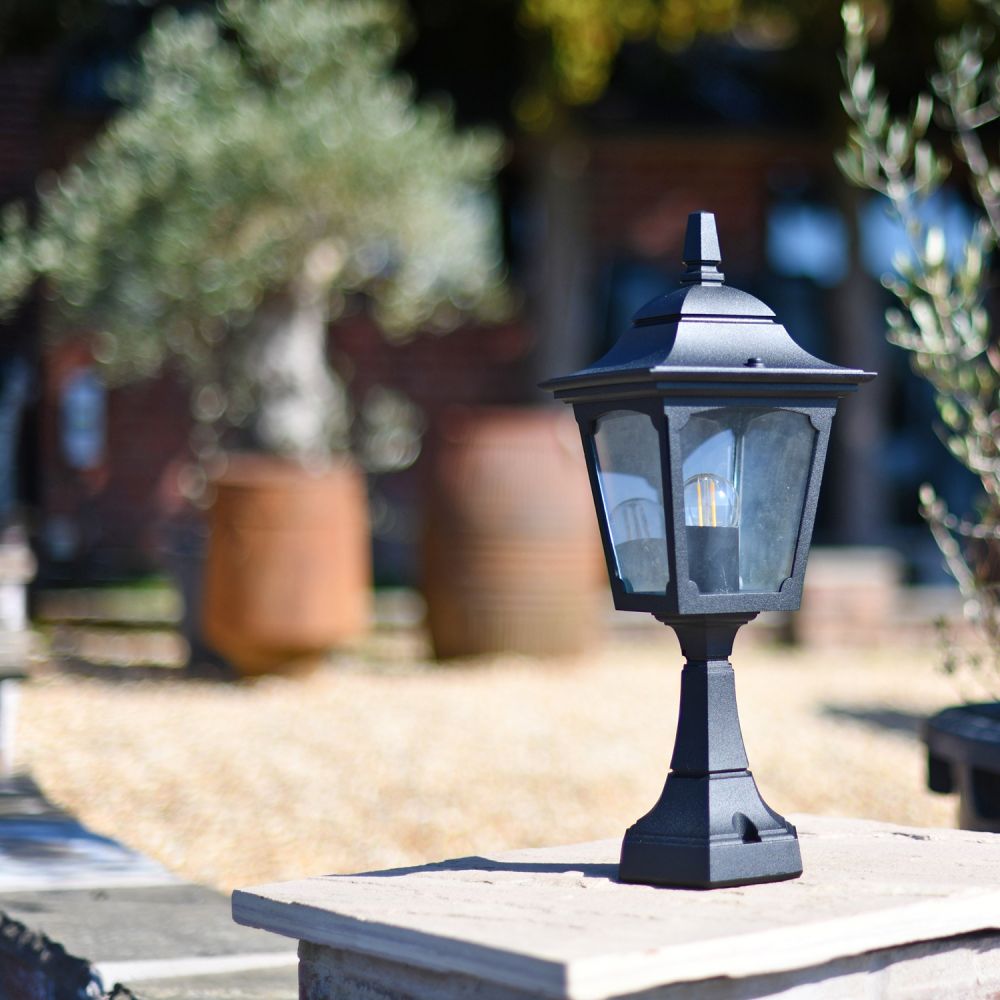 "Moorside" Traditional Black Entrance Pillar Lantern | Black Country ...