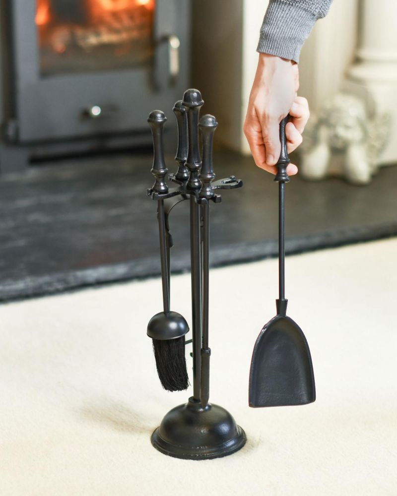 Traditional Black Four Piece Companion Set - 50cm | Black Country ...