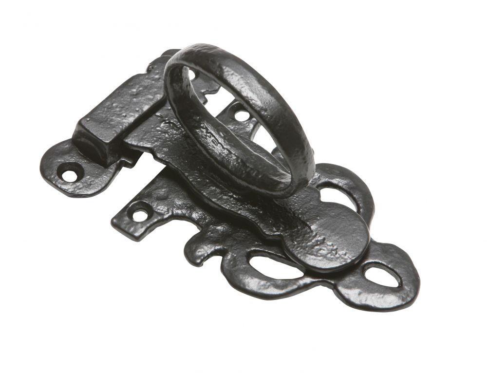 Traditional Antique Black Iron Deluxe Window Casement Fastener | Black ...
