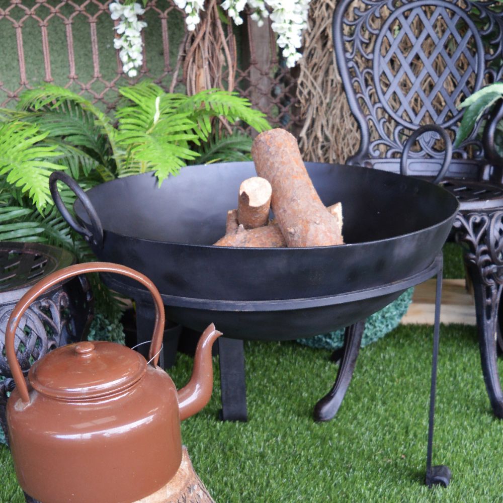 "Agni" Iron Kadai Fire Bowl - 63cm | Black Country Metalworks