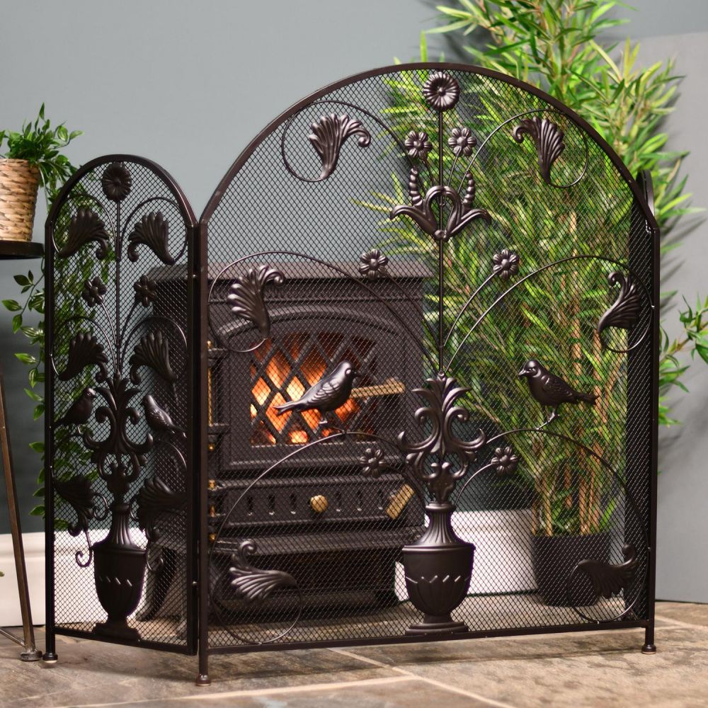 “Two’s Company” Vintage Fire Guard | Black Country Metalworks