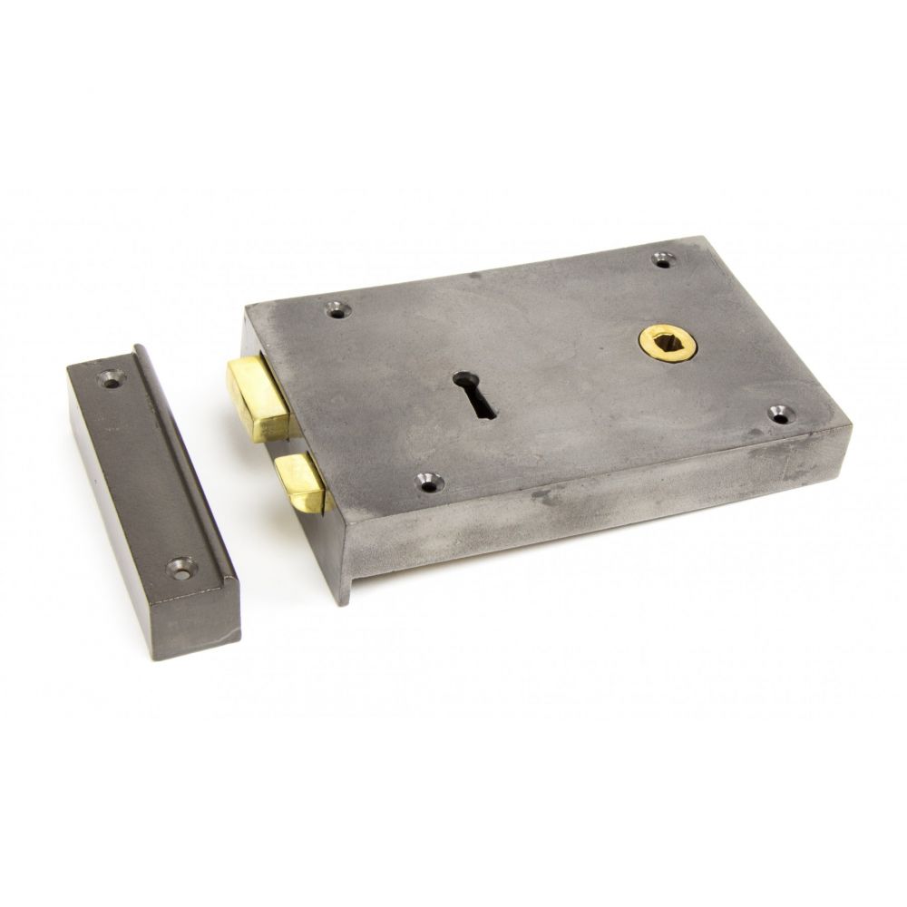 "Faustus" Large Iron Rim Lock - Right Hand | Black Country Metalworks