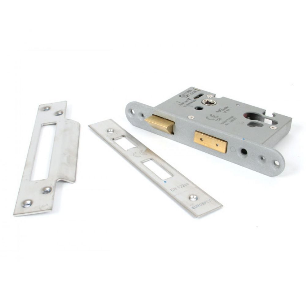 Satin Stainless Steel Euro Profile Sash Lock - 3" | Black Country ...