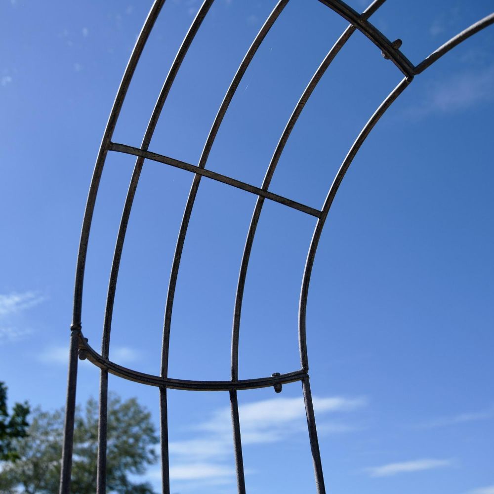 Antique Grey Arbour With Oval Seat | Black Country Metalworks