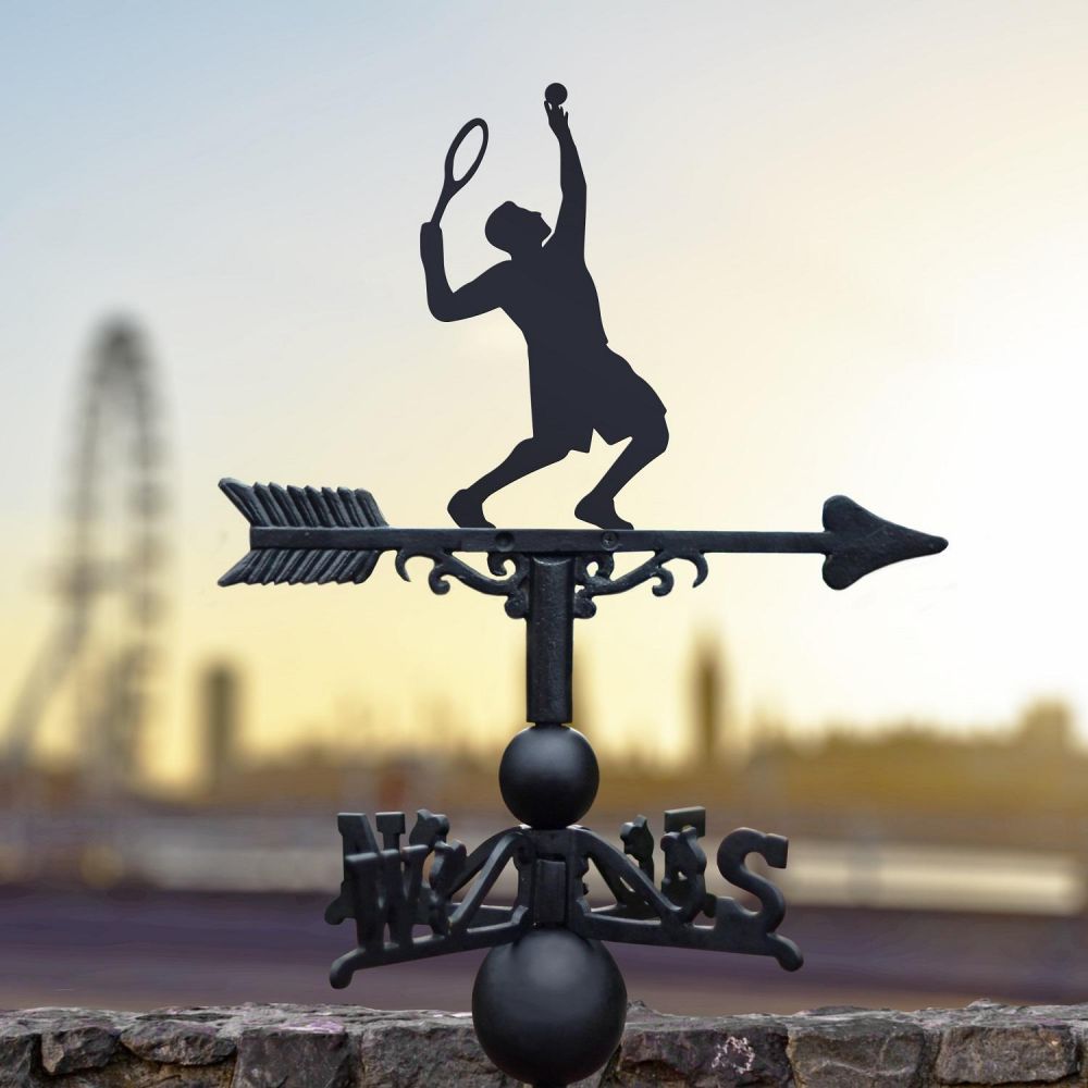 Tennis Player Weathervane | Black Country Metalworks
