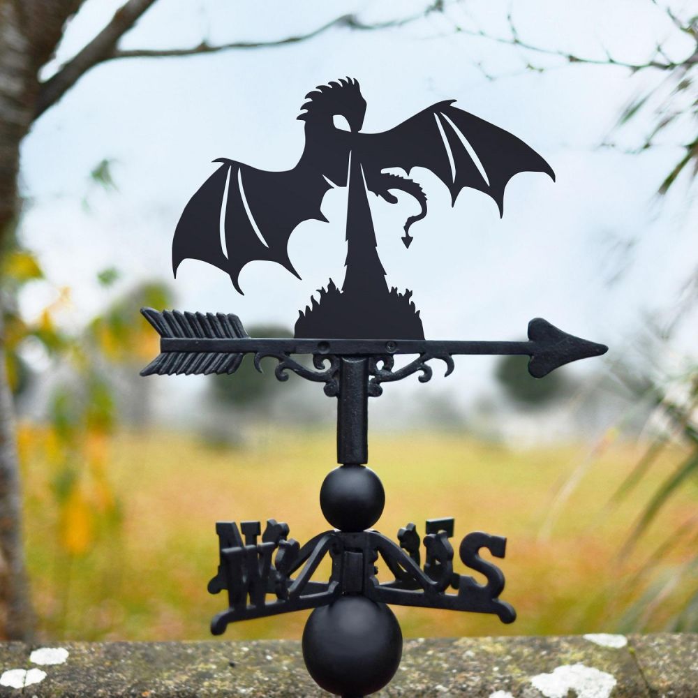 Fire Breathing Dragon Weathervane | Black Country Metalworks
