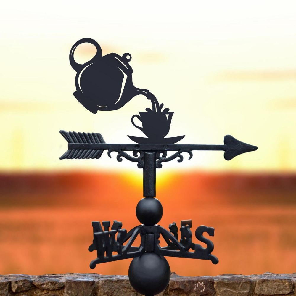 Teapot & Cup Weathervane | Black Country Metalworks