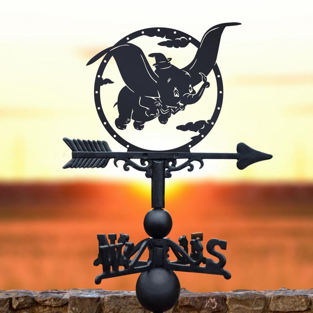Flying Elephant Weathervane | Black Country Metalworks