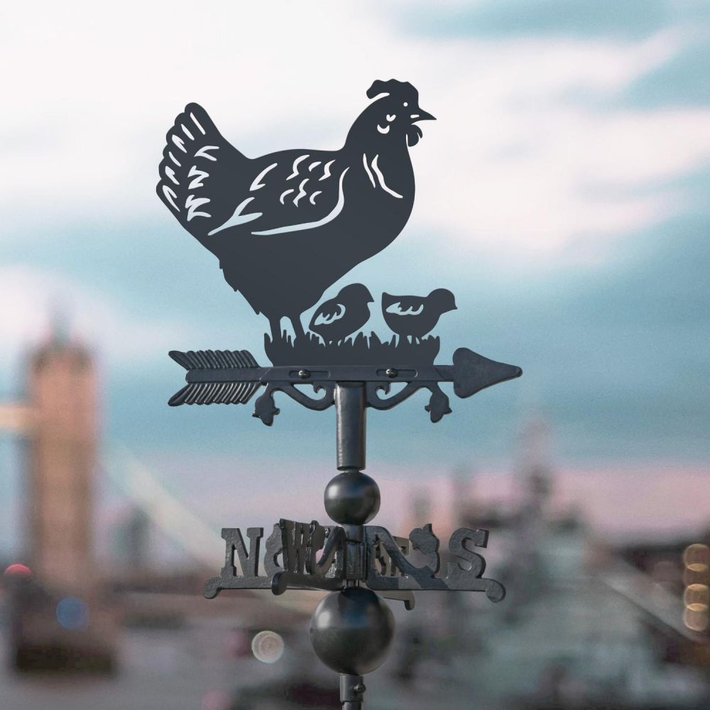 Hen and Chicks Miniature Weathervane | Black Country Metalworks