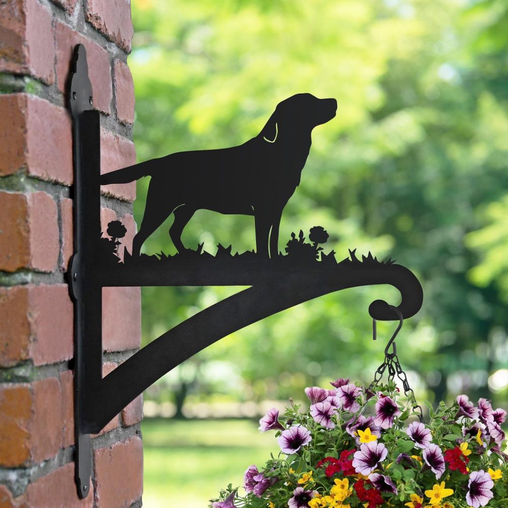 Labrador Iron Hanging Basket Bracket | Black Country Metalworks