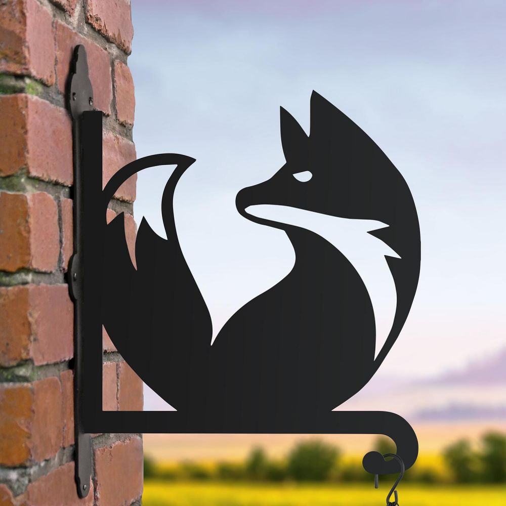 Steel Contemporary Fox Hanging Basket Bracket | Black Country Metalworks