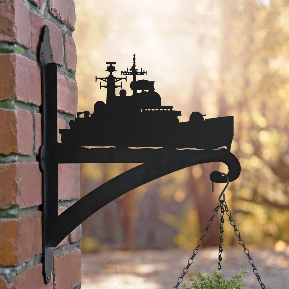 HMS Edinburgh (Type 42 Destroyer) Iron Hanging Basket Bracket | Black ...