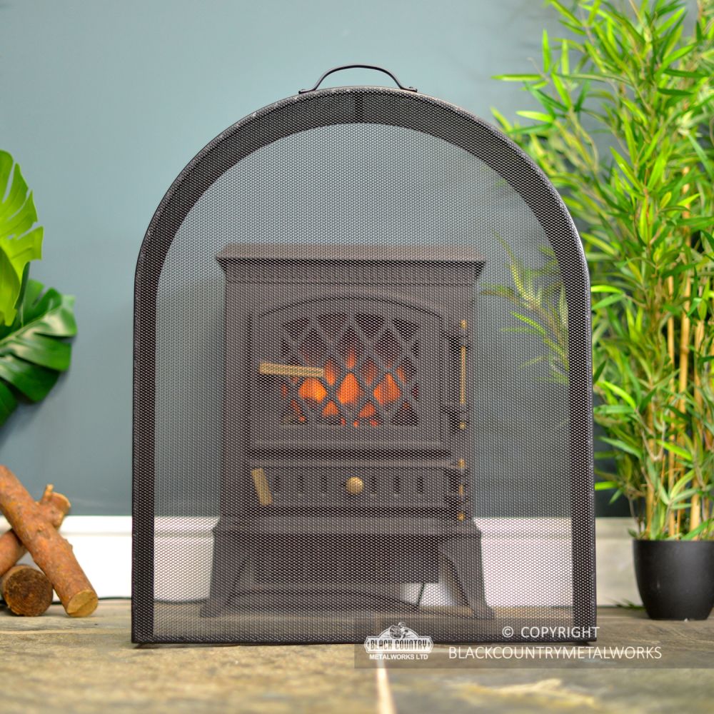 "Athelhampton" Arched Box Style Made to Measure Fire Guard | Black ...