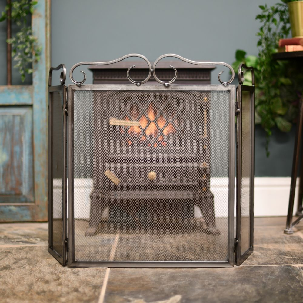 Classic Ornate Wrought Steel Fire Guard | Black Country Metalworks