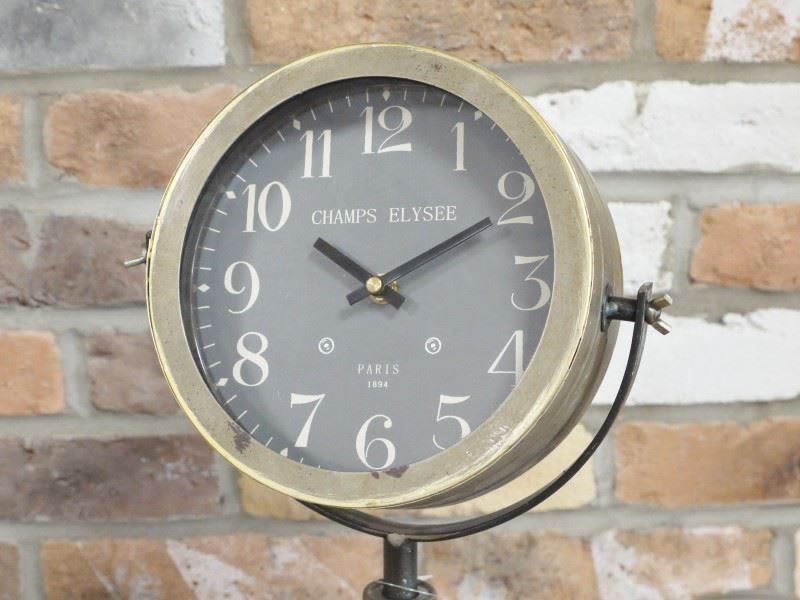 French Inspired Free Standing Clock on Tripod | Black Country Metalworks