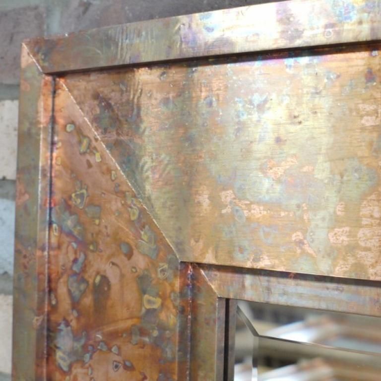 Rustic Copper Wall Mirror - Extra Large | Black Country Metalworks