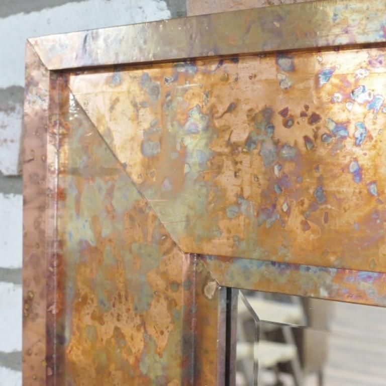 Rustic Copper Wall Mirror - Medium | Black Country Metalworks