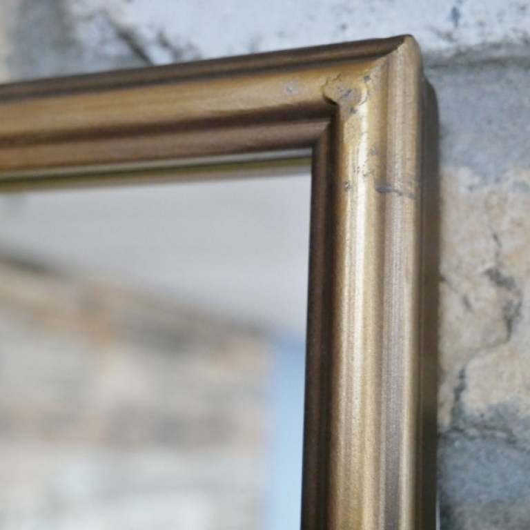 Rectangle Contemporary Gold Mirror | Black Country Metalworks