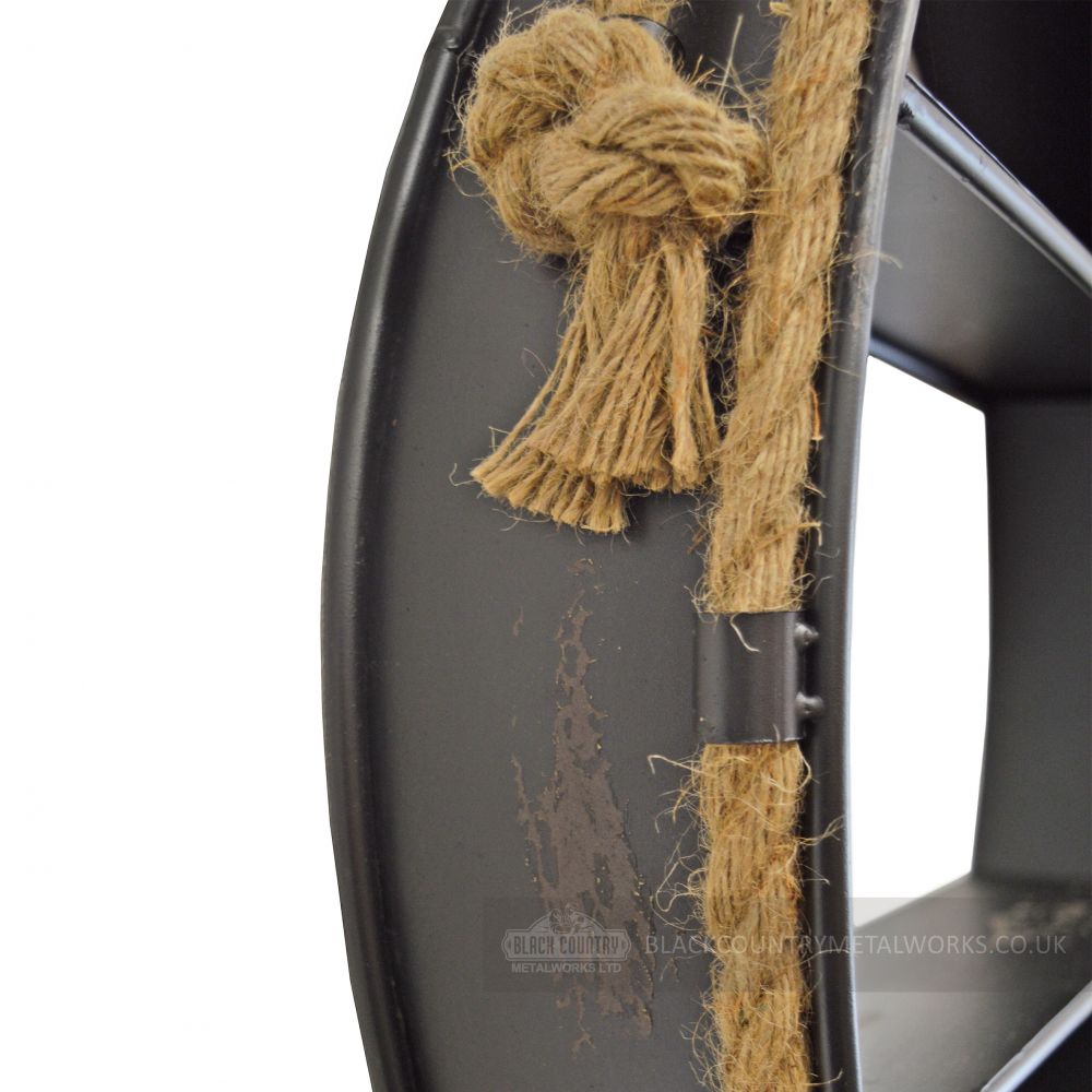 Rope Hanging Circular Shelf | Black Country Metalworks