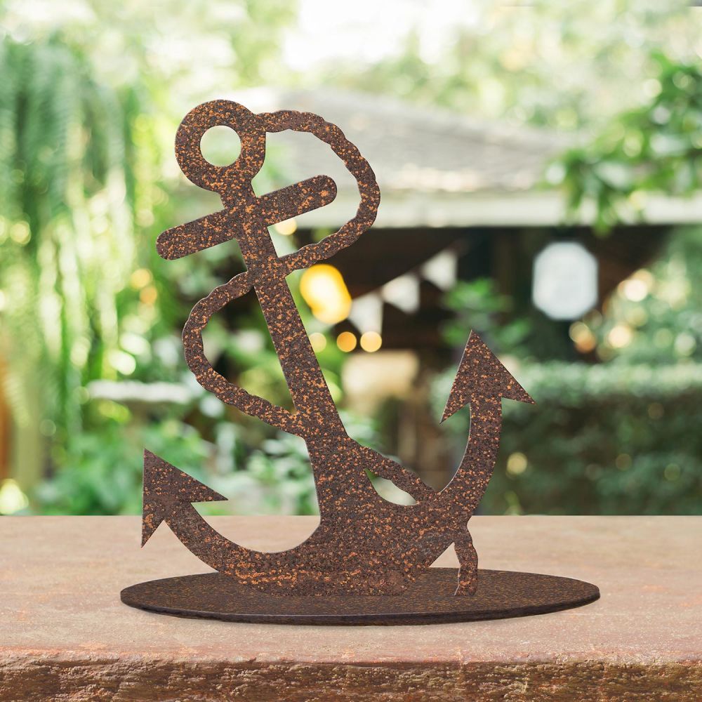 Rustic Anchor Silhouette Ornament | Black Country Metalworks