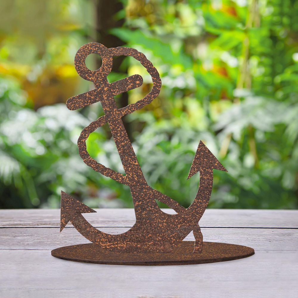 Rustic Anchor Silhouette Ornament | Black Country Metalworks