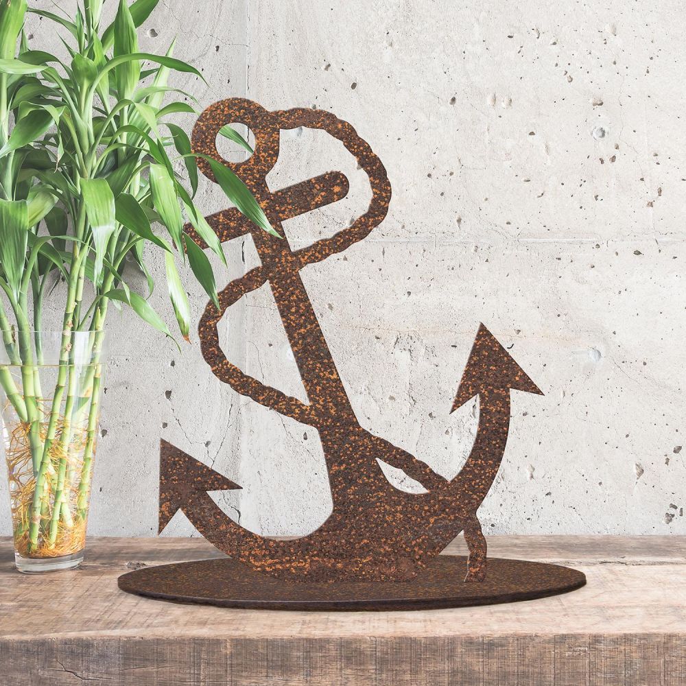 Rustic Anchor Silhouette Ornament | Black Country Metalworks