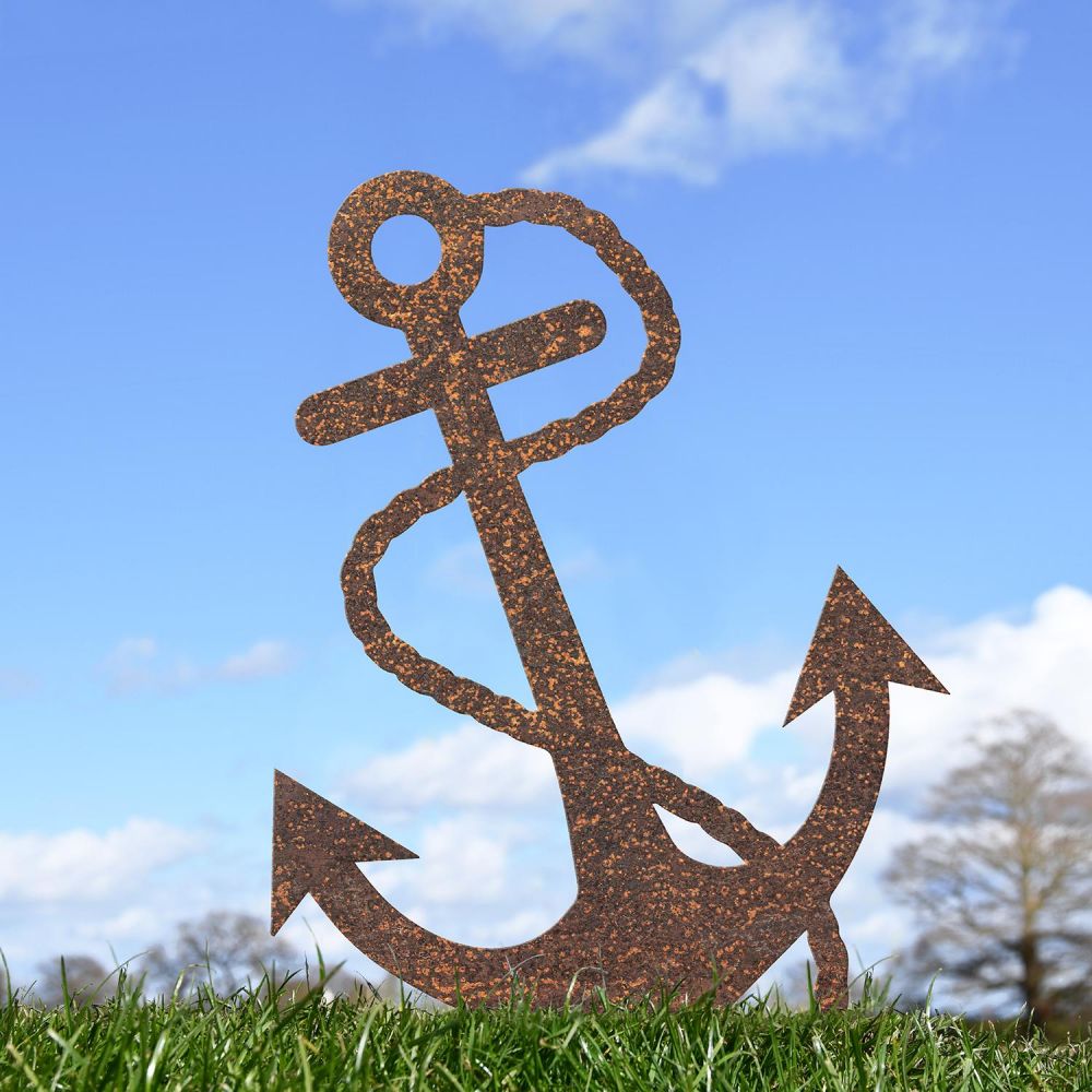 Rustic Anchor Silhouette Ornament | Black Country Metalworks