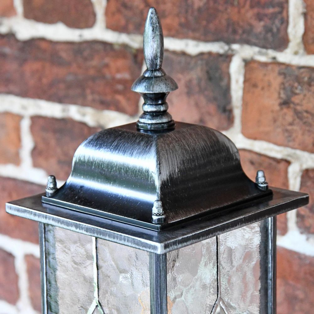 "Marsden" Silver Wall Lantern with PIR Sensor | Black Country Metalworks
