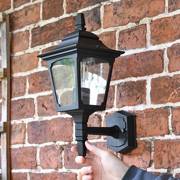 "Moorside" Traditional Black Wall Lantern | Black Country Metalworks