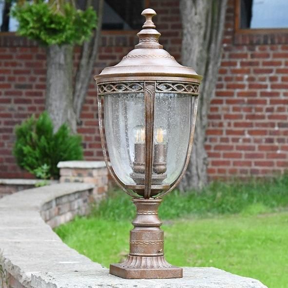 "The Ruxton" Bronze Traditional Countryside Pillar Light 64cm | Black ...