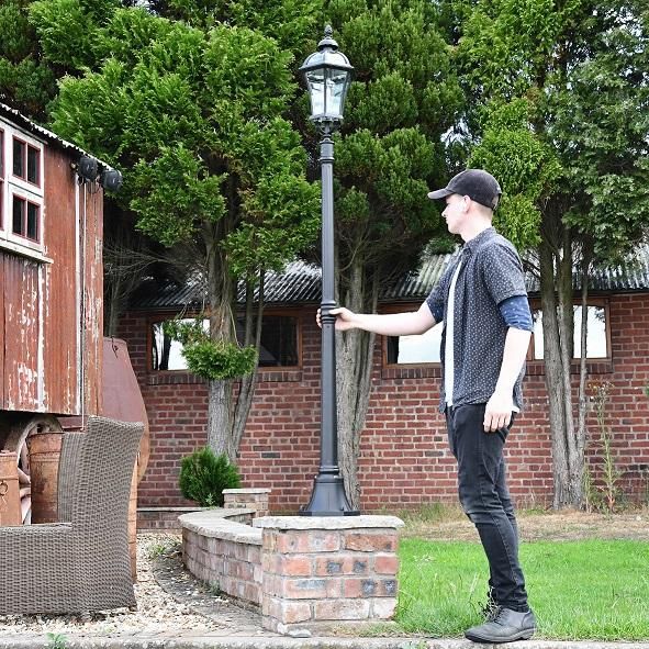 "Maidstone" Black Traditional Miniature Lamp Post -1.9m | Black Country ...