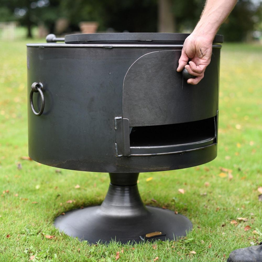 70cm Fire Pit & Pizza Oven | Black Country Metalworks