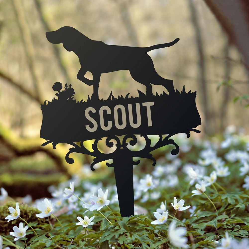 German Shorthaired Pointer Memorial Ground Spike | Black Country Metalworks