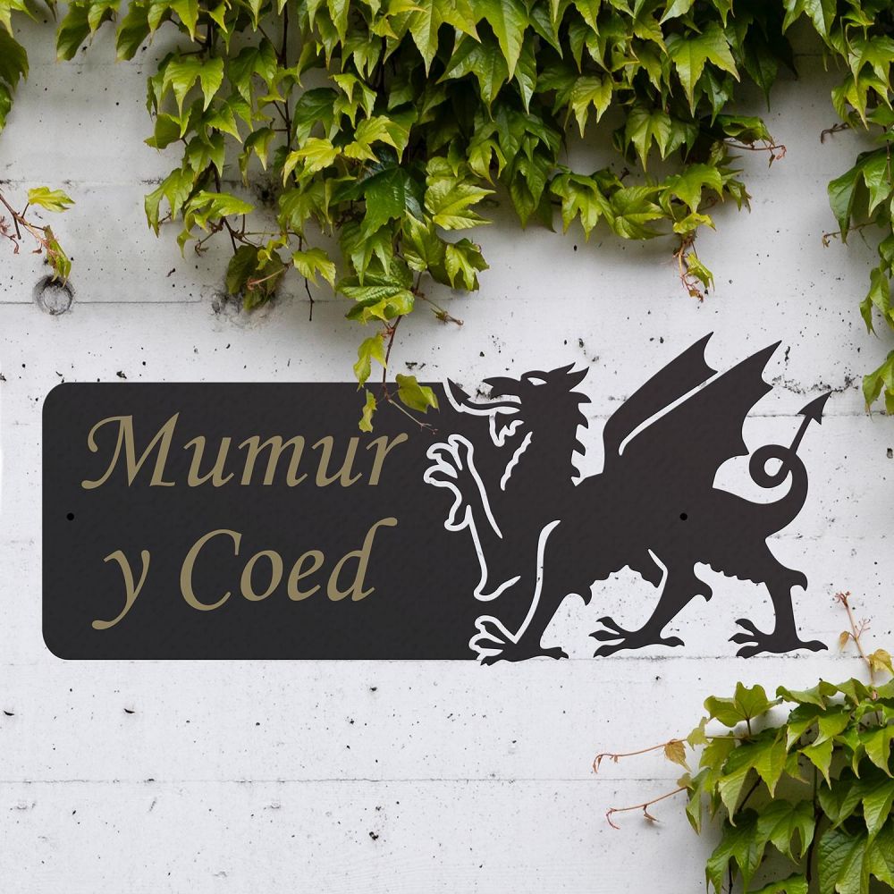 Welsh Dragon Iron House Name Sign | Black Country Metalworks