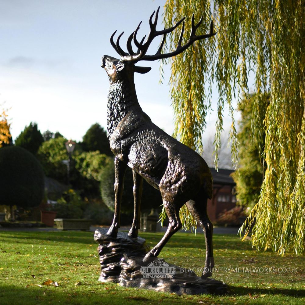 Deer Sculptures | Stag & Doe Statues | Life Size | Black Country Metalworks