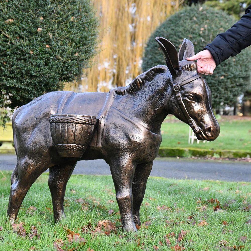 Antique Bronze Travelling Donkey Sculpture | Black Country Metalworks